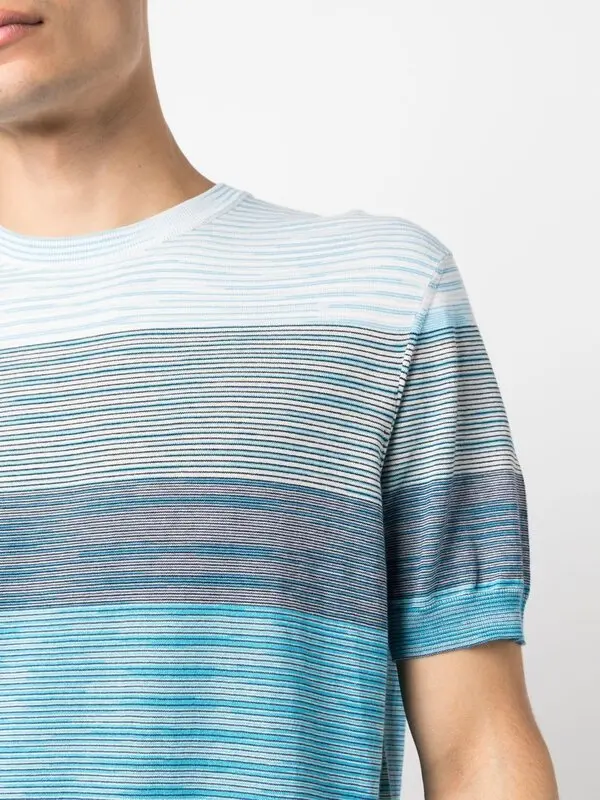 Missoni Striped Cotton T-shirt - White