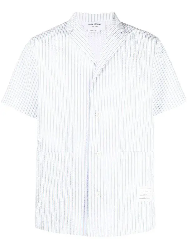 Thom Browne Striped Short-sleeved Shirt