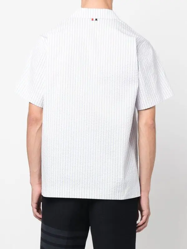Thom Browne Striped Short-sleeved Shirt