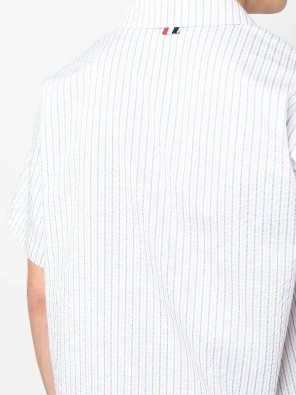 Thom Browne Striped Short-sleeved Shirt