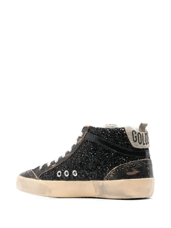 GOLDEN GOOSE Mid Star Lace-up Sneakers - Black