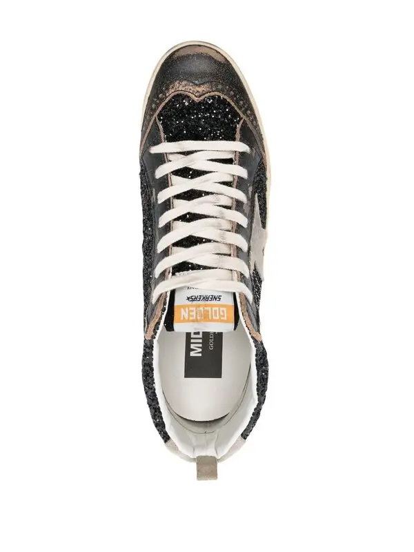 GOLDEN GOOSE Mid Star Lace-up Sneakers - Black