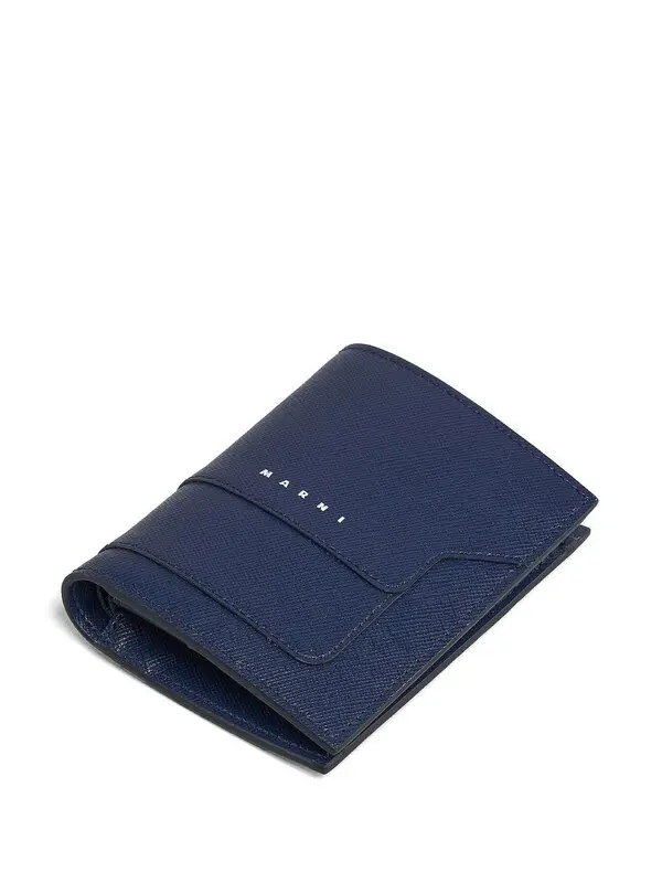 Marni Logo-print Leather Wallet - Blue