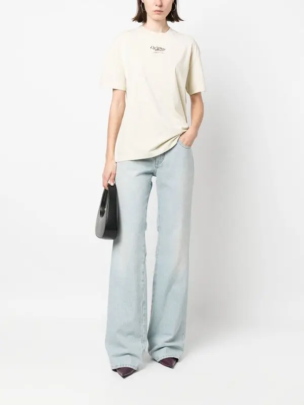 Off-White Logo Print Organic Cotton T-shirt