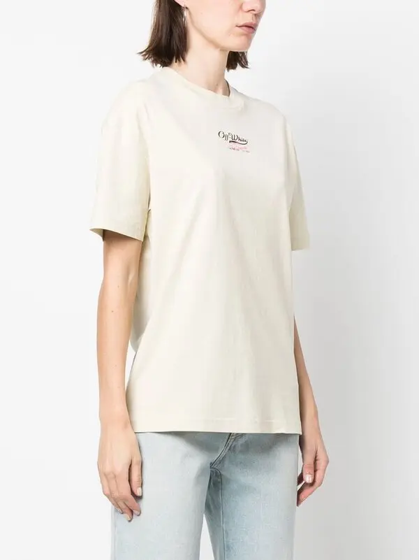 Off-White Logo Print Organic Cotton T-shirt