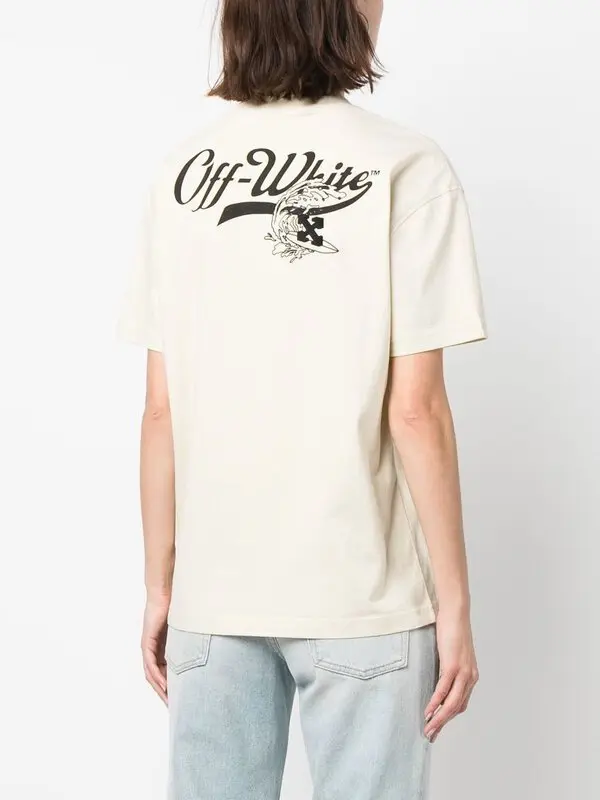 Off-White Logo Print Organic Cotton T-shirt