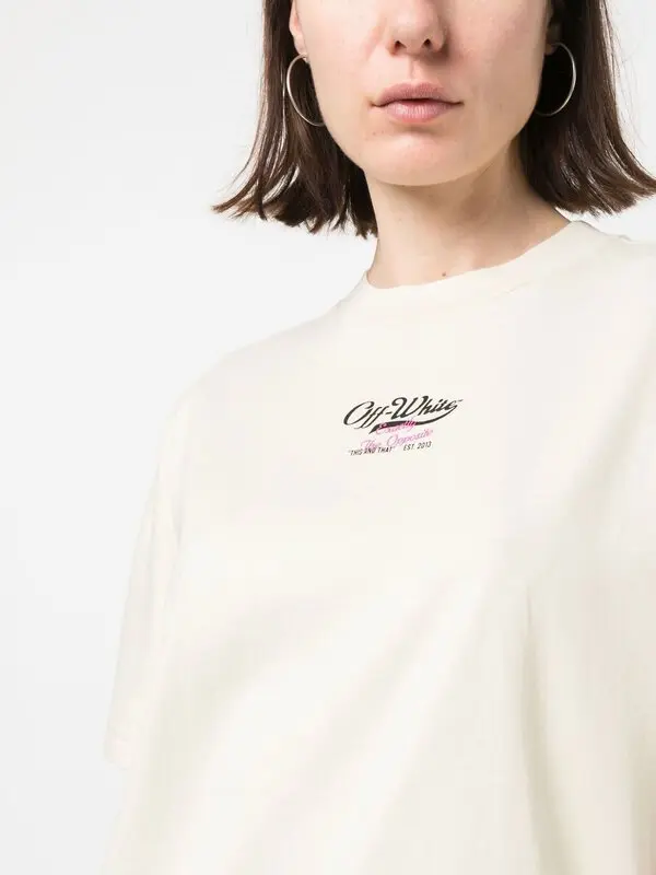 Off-White Logo Print Organic Cotton T-shirt