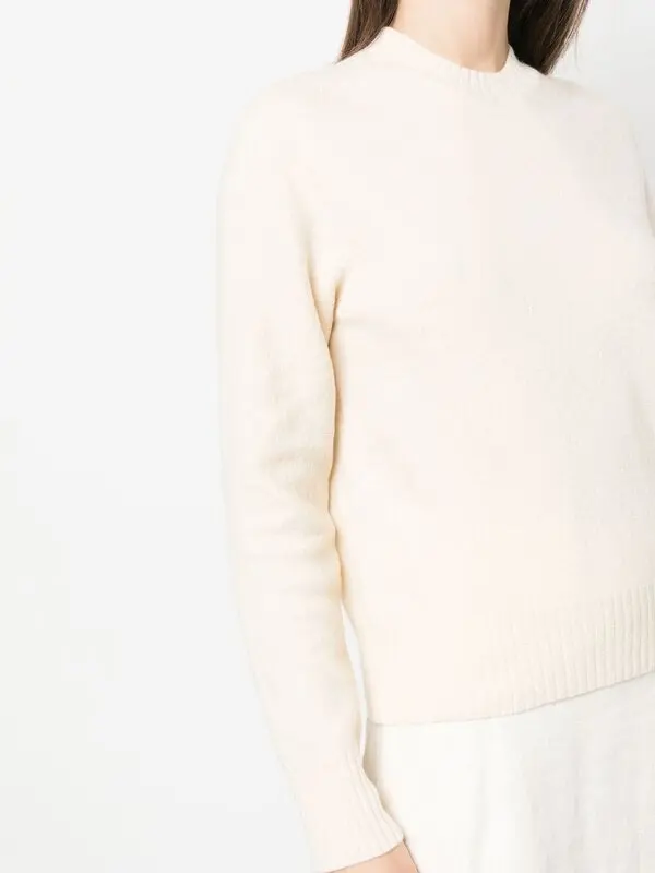 JIL SANDER Wool Crew Neck Jumper - White