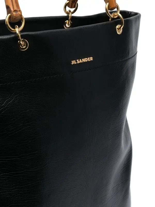 JIL SANDER Bamboo-handle Leather Tote