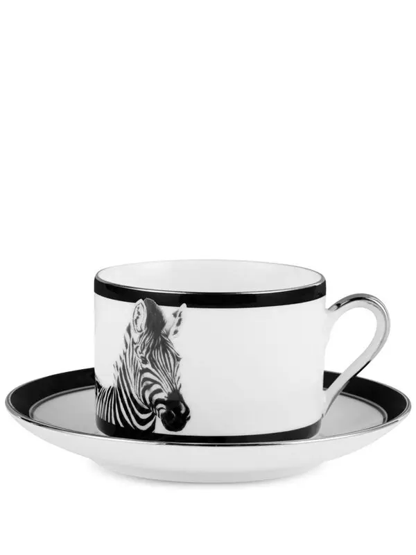Dolce & Gabbana Zebra-print Porcelain Tea Set - White