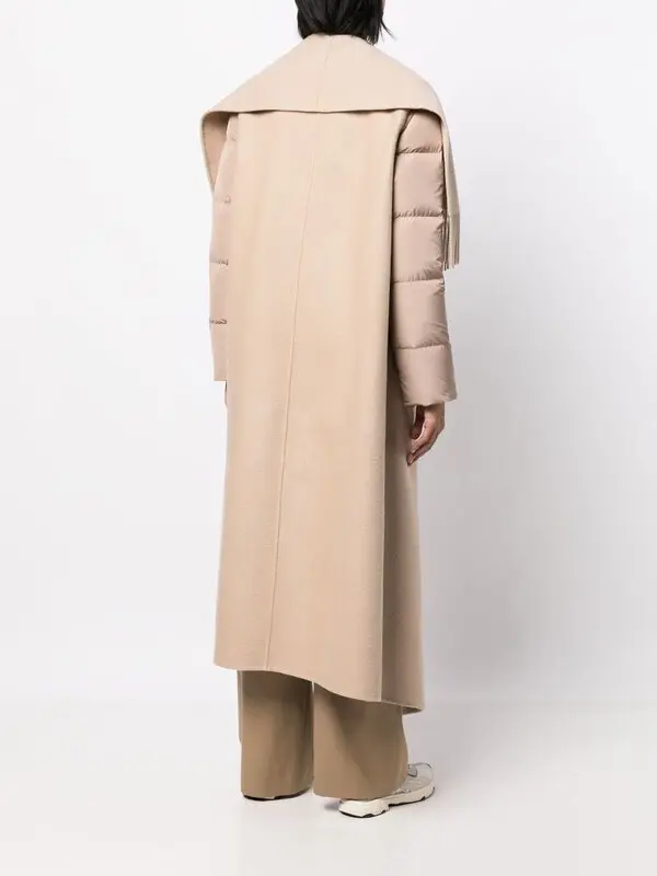 Goen.j Quilted Down Fringed Coat