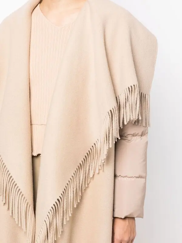 Goen.j Quilted Down Fringed Coat