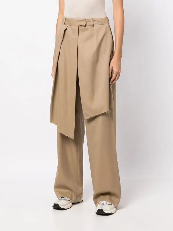 Goen.j Panelled Tailored Trousers - Brown
