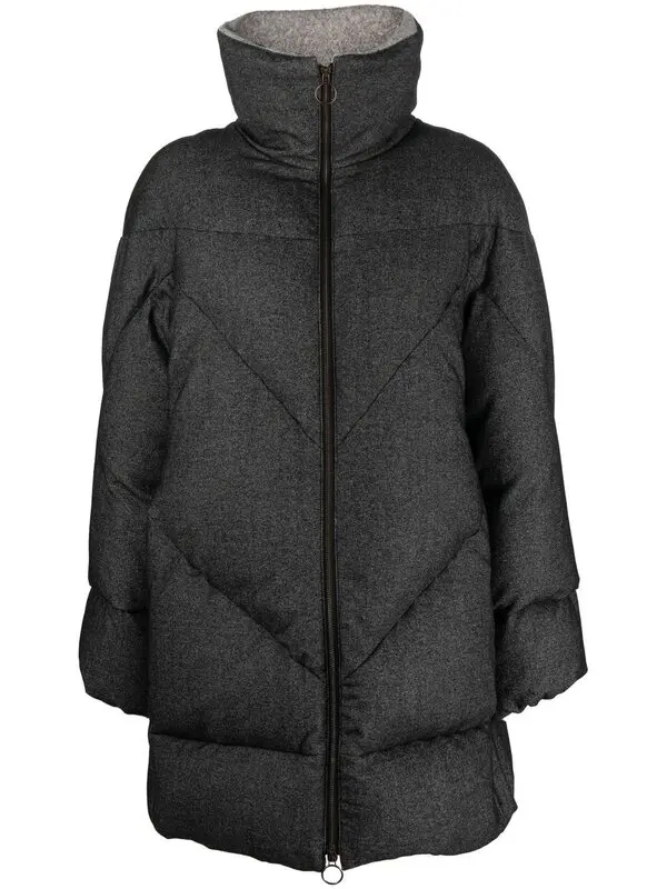 Eleventy Quilted Shearling-lined Coat