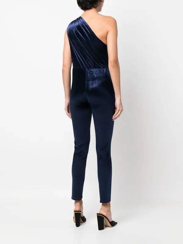 Atlein Velvet One-shoulder Jumpsuit