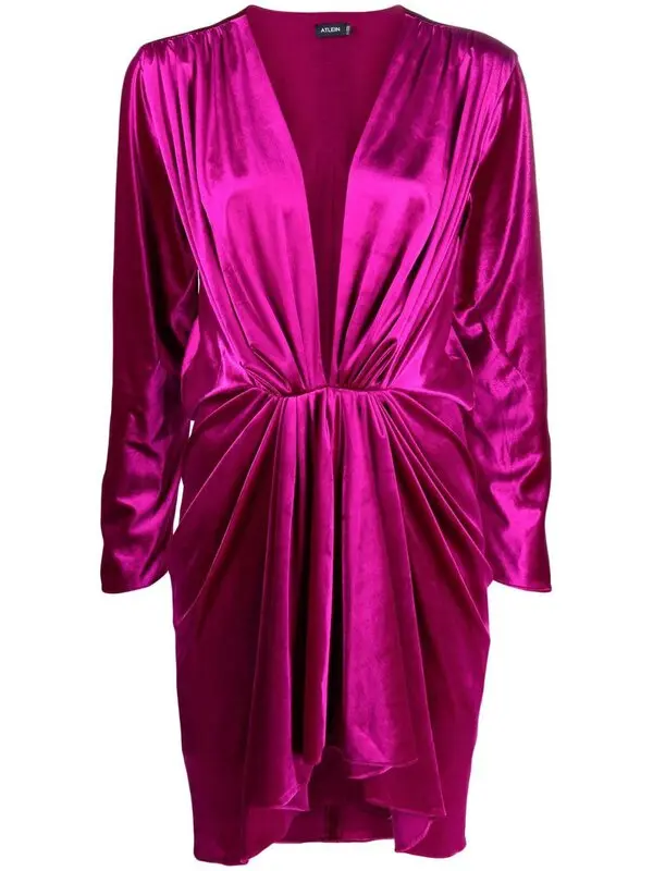 knee length dresses for ladies Tori Satin Wrap Mini Dress main image 0
