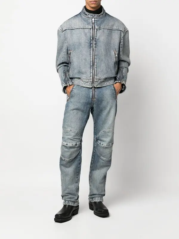 DIESEL Knee-pad Zip-up Jeans