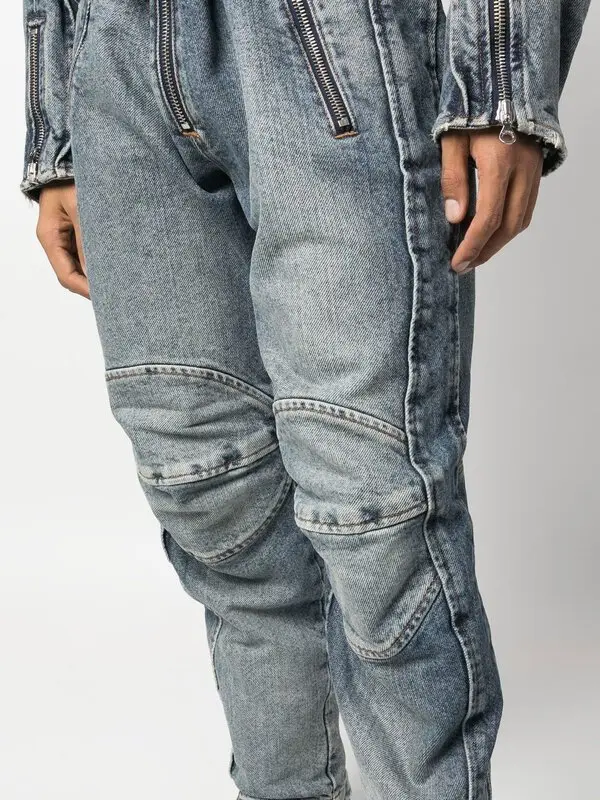 DIESEL Knee-pad Zip-up Jeans