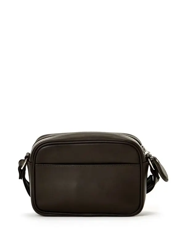 COURREGES Leather Crossbody Camera Bag - Brown