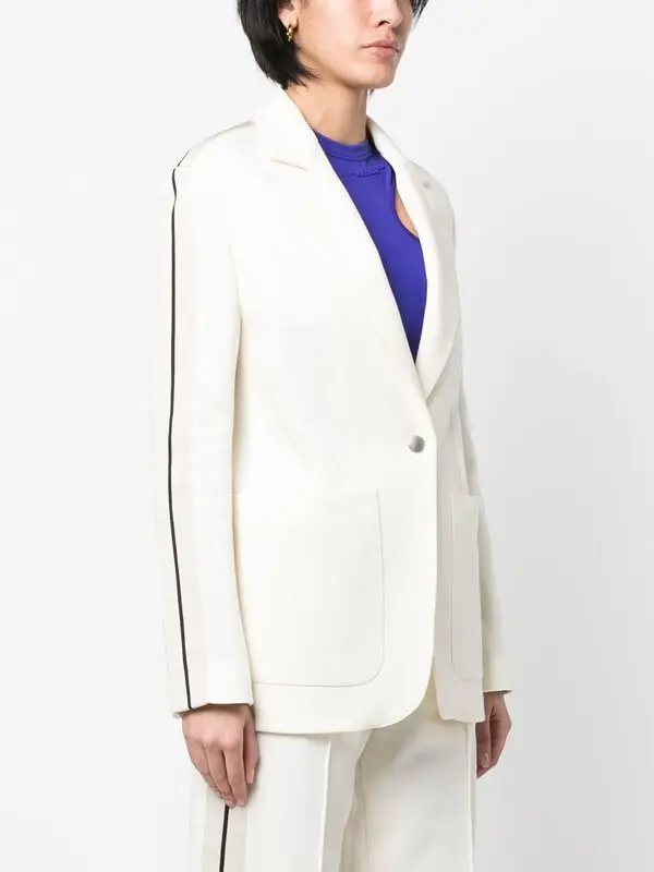 Palm Angels Side-stripe Blazer - White