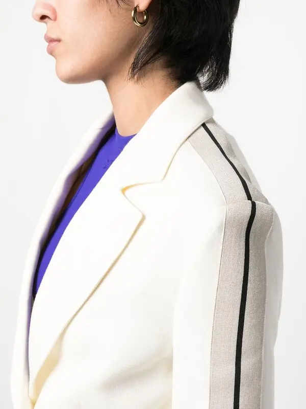 Palm Angels Side-stripe Blazer - White