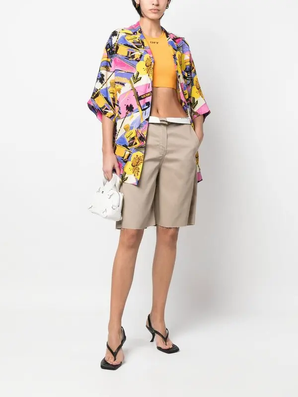Palm Angels Reverse Waistband Knee-length Shorts