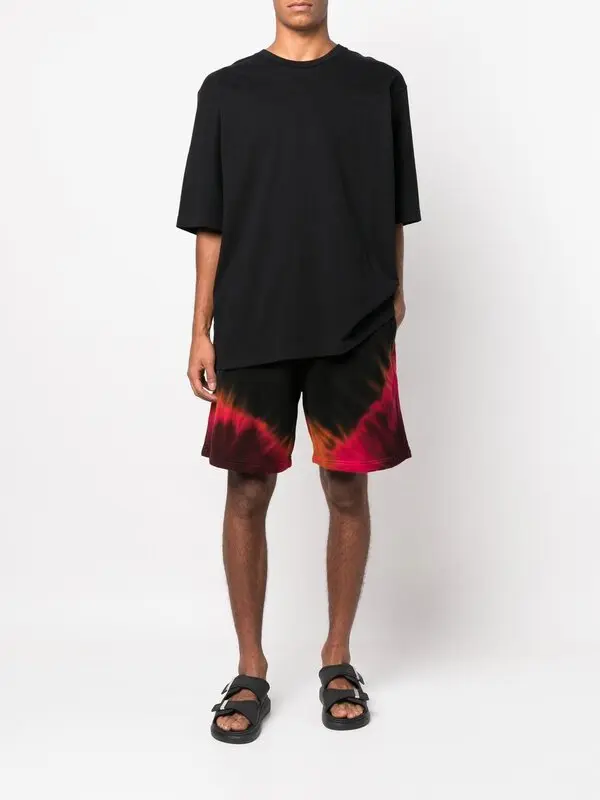 Dsquared2 Tie-dye Fleece Track Short - Black