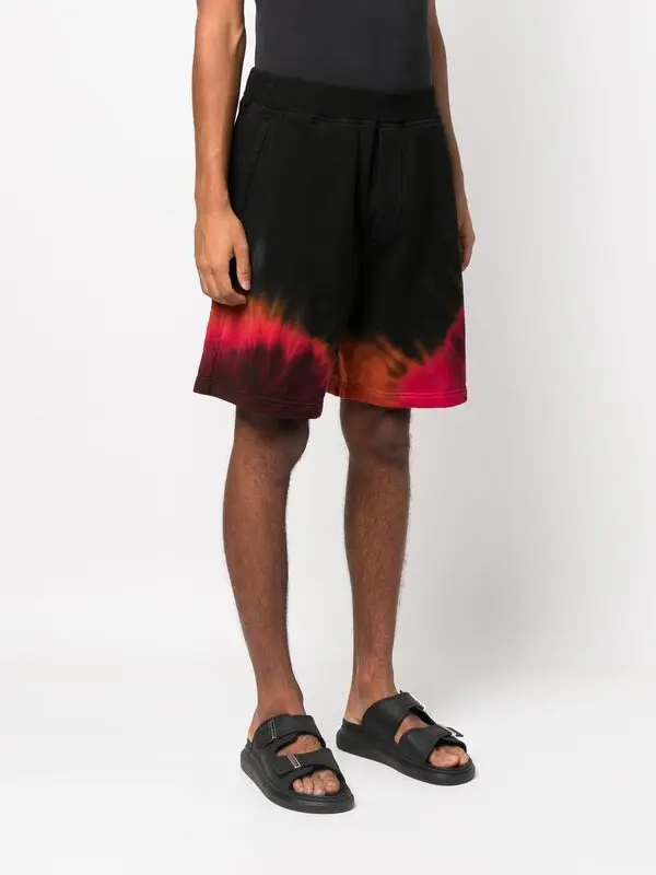 Dsquared2 Tie-dye Fleece Track Short - Black