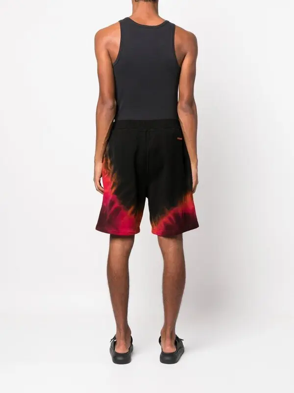 Dsquared2 Tie-dye Fleece Track Short - Black