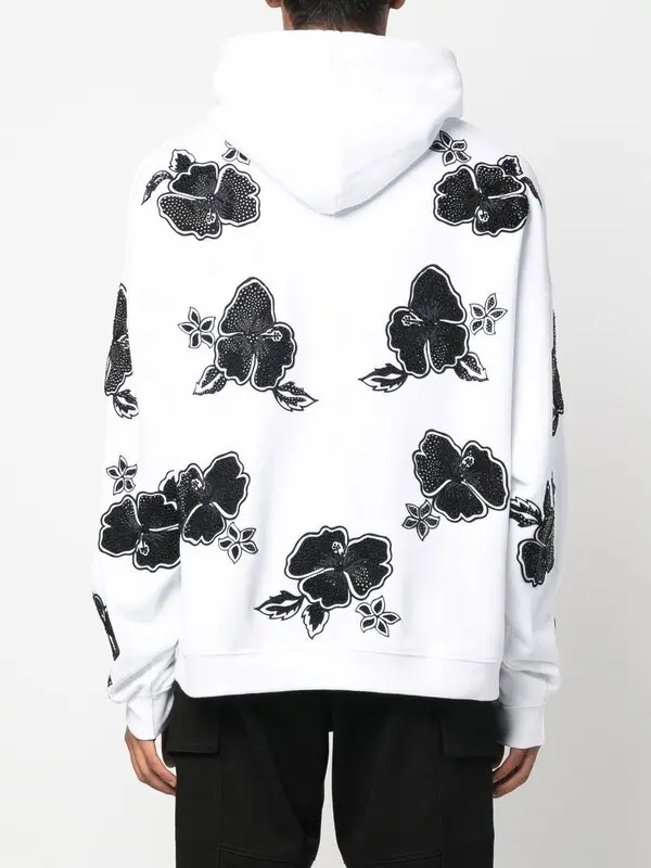 Dsquared2 Floral Print Cotton Hoodie