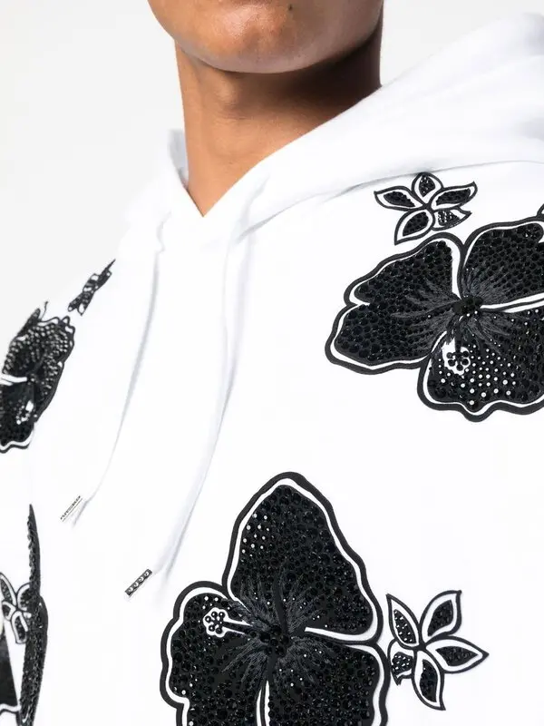 Dsquared2 Floral Print Cotton Hoodie
