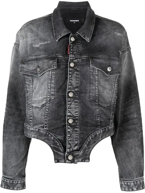 Dsquared2 Cropped Denim Jacket
