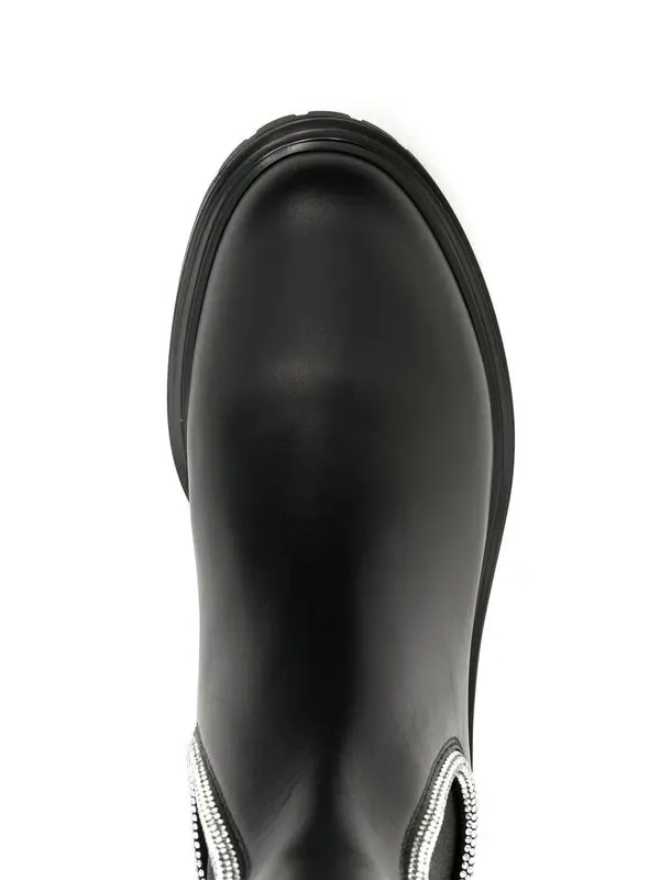 GIANVITO ROSSI Crystal Chester Ankle Boots - Black