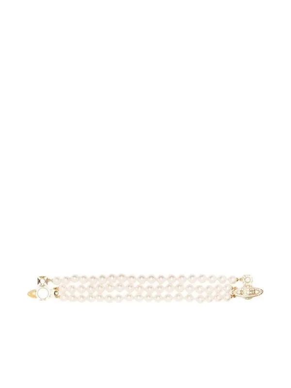 VIVIENNE WESTWOOD Three-row Bas Relief Bracelet - Neutrals