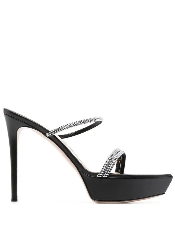 GIANVITO ROSSI Cannes 120mm Platform Sandals - Black