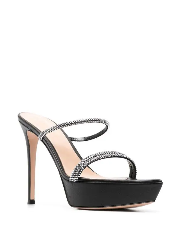 GIANVITO ROSSI Cannes 120mm Platform Sandals - Black