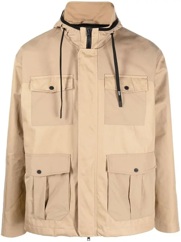 Herno Panelled Hooded Field Jacket