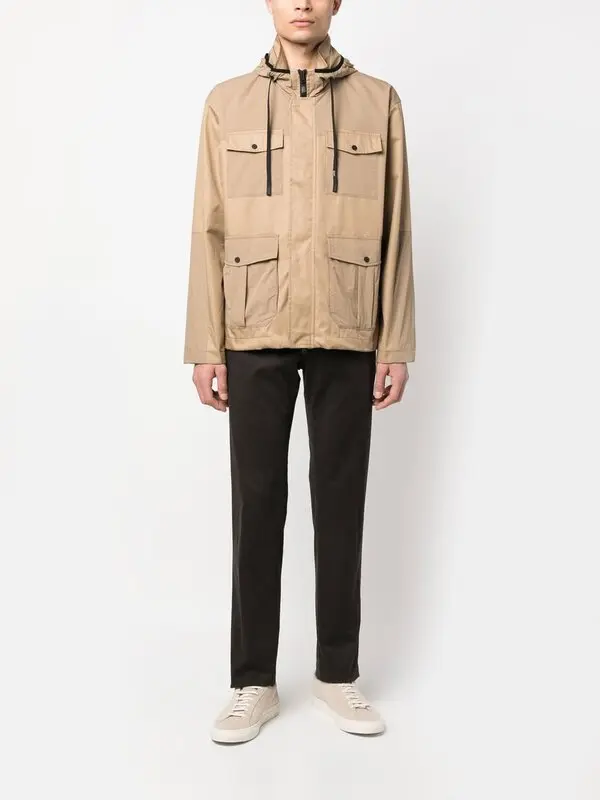 Herno Panelled Hooded Field Jacket