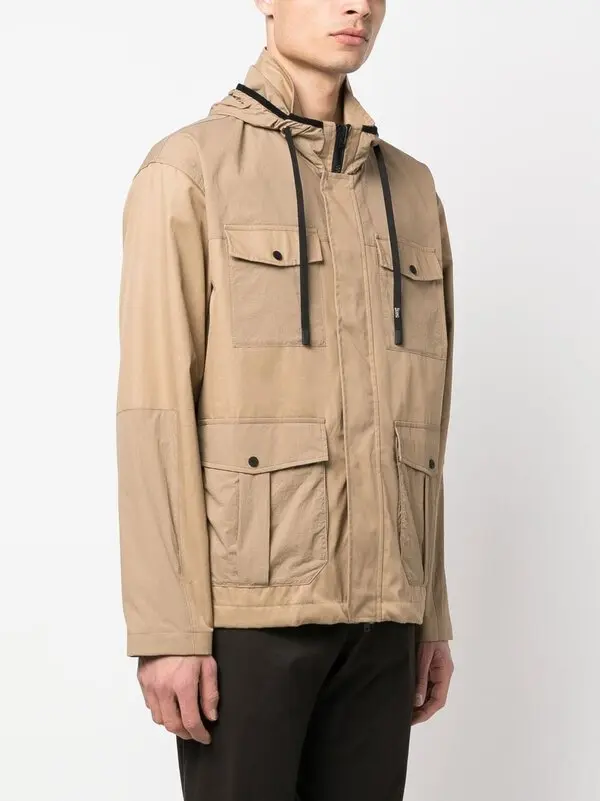 Herno Panelled Hooded Field Jacket