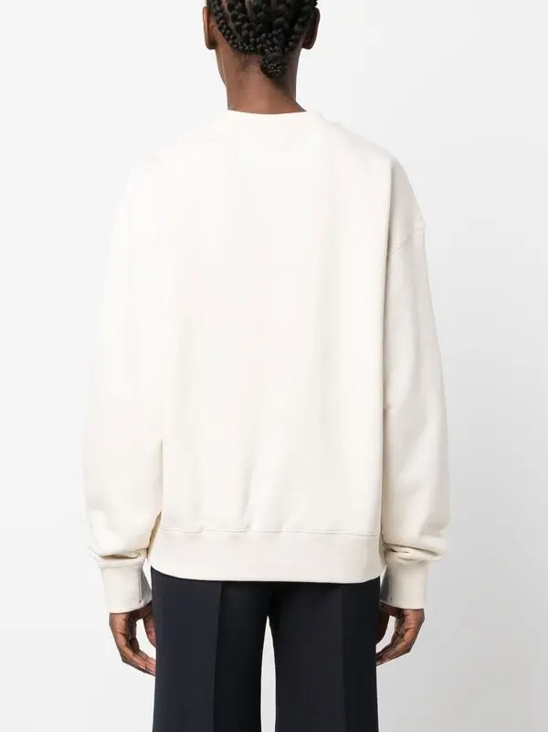 JIL SANDER Logo-print Cotton Sweatshirt - Neutrals