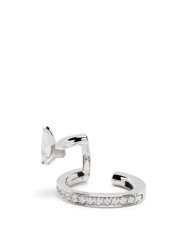 REPOSSI 18kt White Gold Serti Sur Vide Earcuff