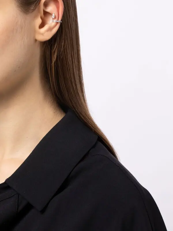 REPOSSI 18kt White Gold Serti Sur Vide Earcuff
