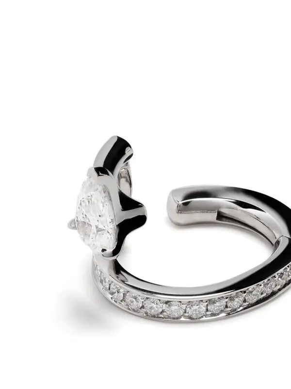 REPOSSI 18kt White Gold Serti Sur Vide Earcuff