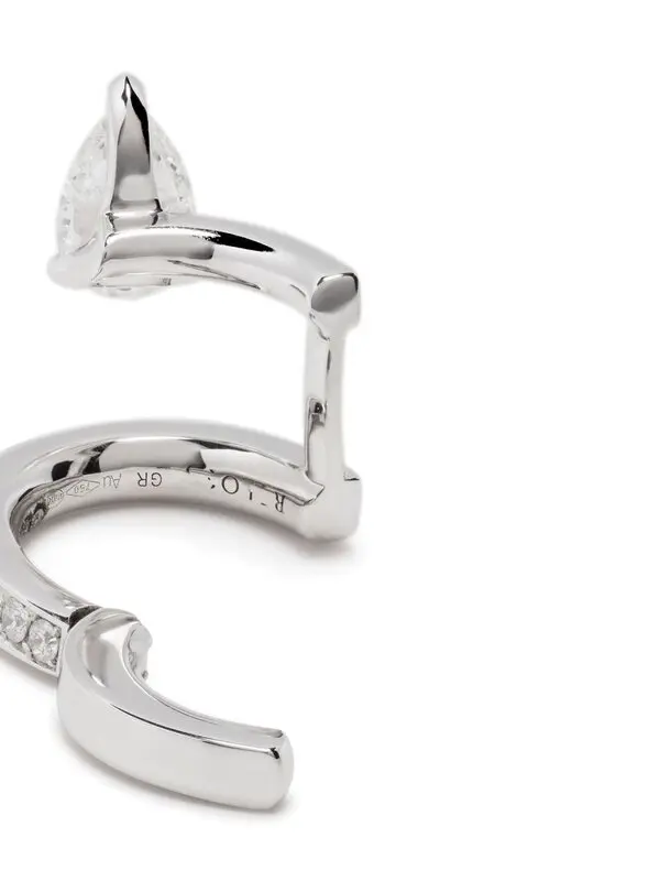 REPOSSI 18kt White Gold Serti Sur Vide Earcuff