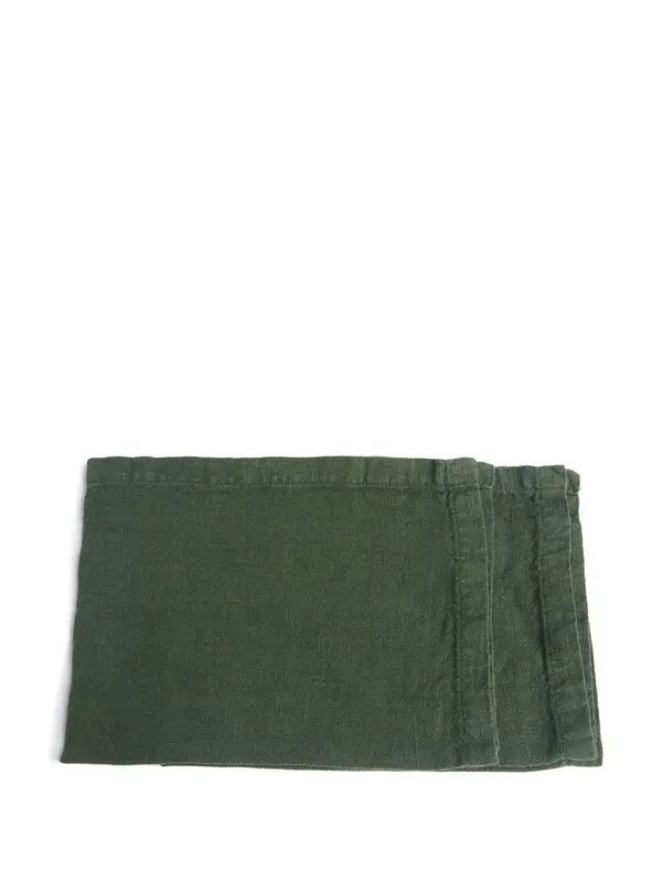 ONCE MILANO Set Of Two Linen Placemats - Green
