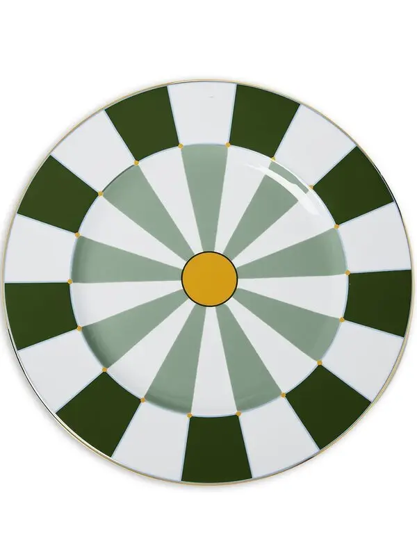 La DoubleJ Duomo Charger Porcelain Plate - Green