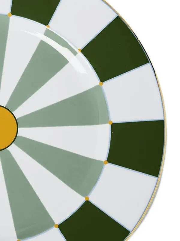 La DoubleJ Duomo Charger Porcelain Plate - Green