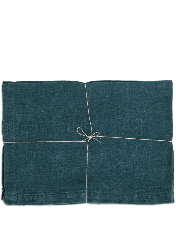 ONCE MILANO Set Of Two Linen Placemats - Blue
