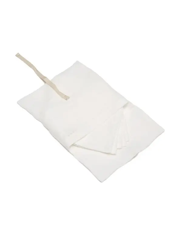 ONCE MILANO Set Of Five Cocktail Napkins - White