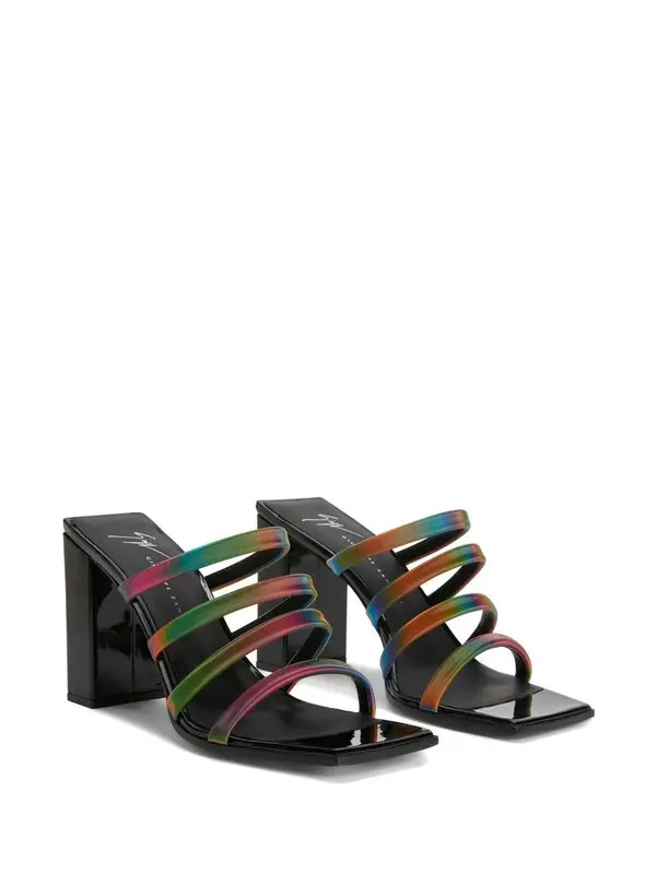 GIUSEPPE ZANOTTI 85mm Shangay Mules - Multicolour
